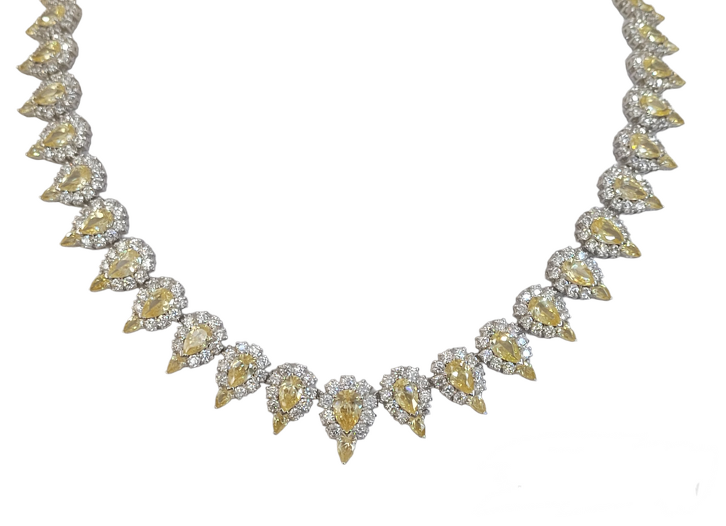 Cubic Zirconia statement Necklace Zirconite – DiamondVeneer Fashion