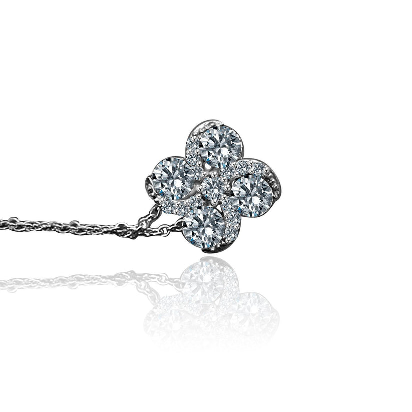 Pinwheel Solitaire Simulated Diamond Pendant | Diamond Veneer Cubic ...