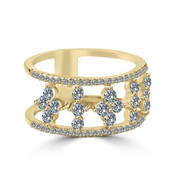 Cubic Zirconia wide Eternity Band Ring. STR0272 – DiamondVeneer Fashion